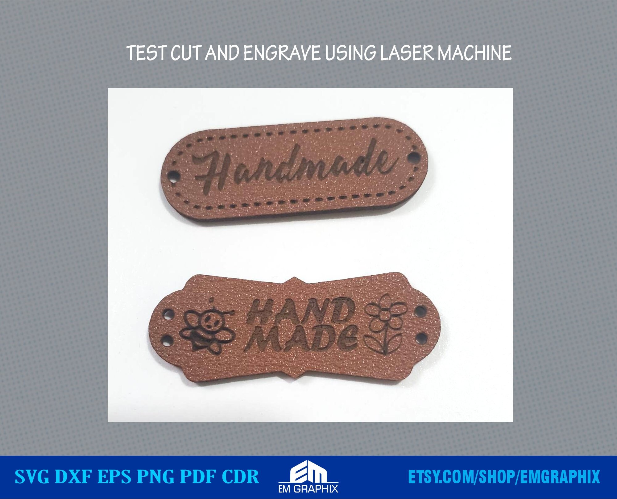 Handmade Tag Laser Cutting File, Leather Tag Cut Pattern for Laser ...