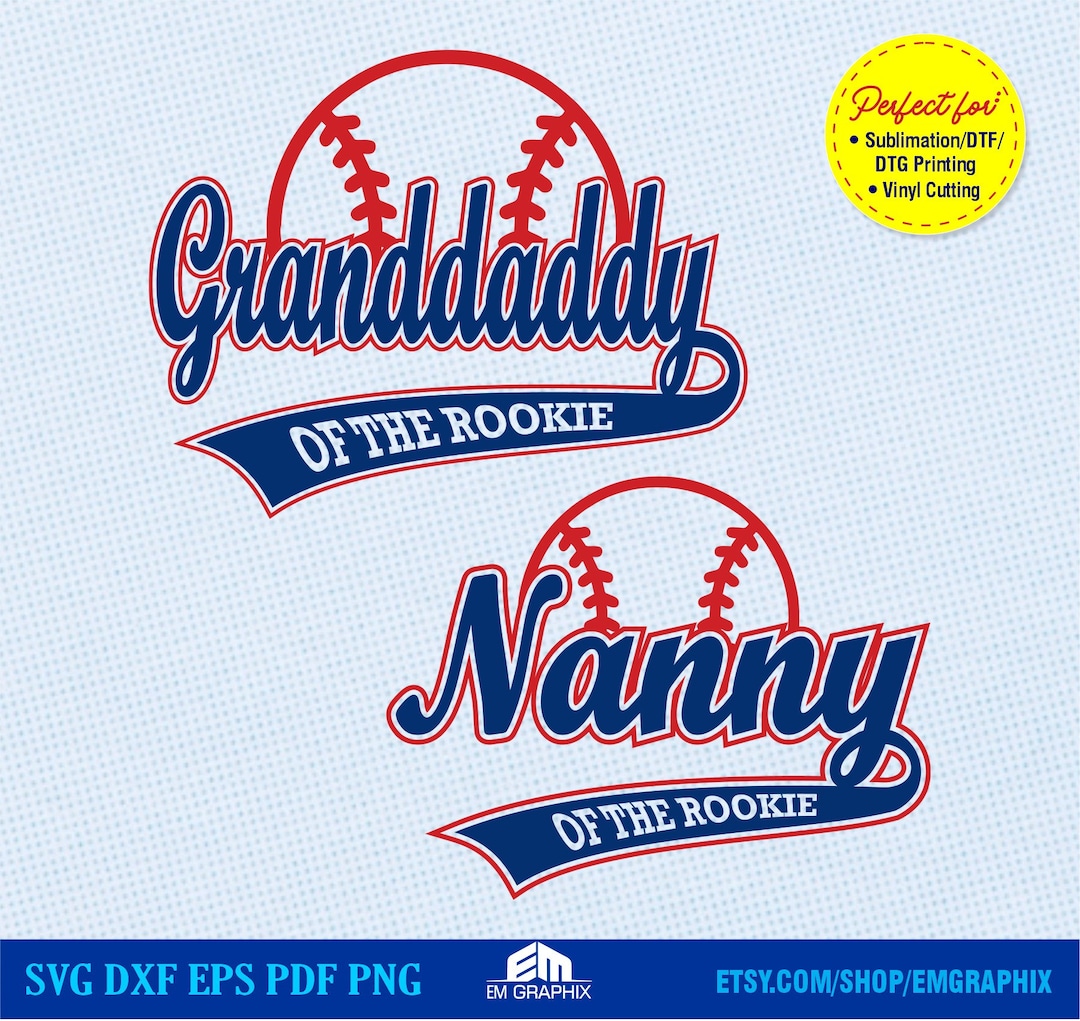Granddaddy of Rookie Svg, Nanny of Rookie of the Year Png, Baseball ...