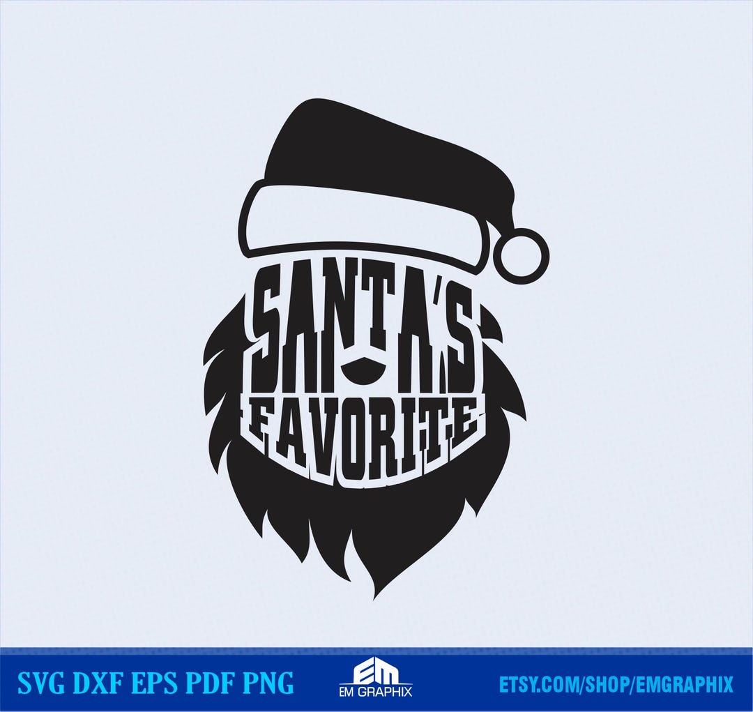 Santa's Favorite Svg, Santa Face Typography Design, Christmas SVG Png ...