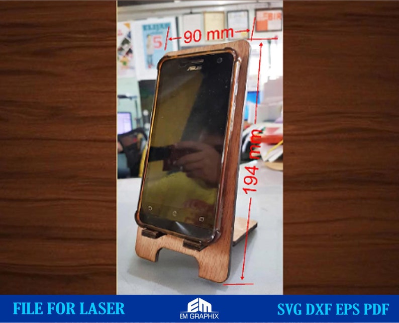 Cellphone Stand Template for Laser CNC Cutting Engraving - Etsy