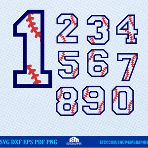 Baseball Numbers | Numbers for Varsity Jersey | Numbers With Baseball ...