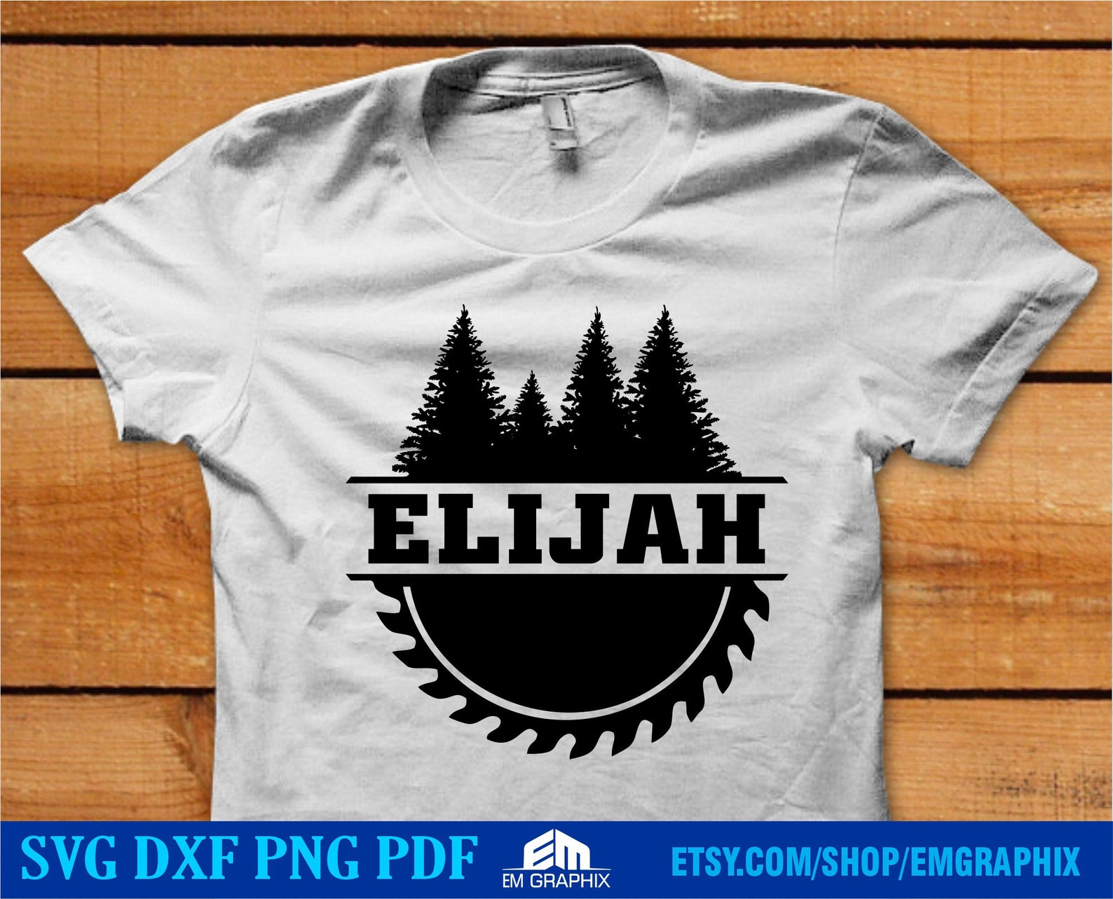 Saw Blade Split Monogram SVG: Forest Logging Logo (digital Download) - Etsy