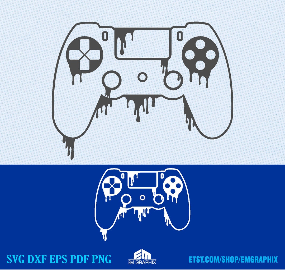 Dripping Video Game Controller, Game Console Clip Art, PSP SVG, Gaming ...