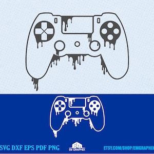 Dripping Video Game Controller, Game Console Clip Art, PSP SVG, Gaming ...