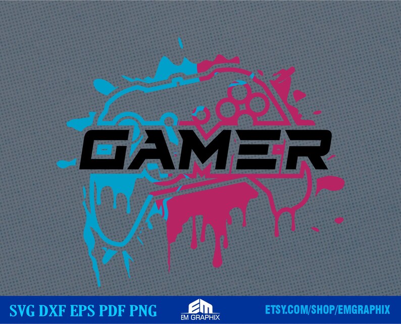 Gamer PNG SVG Gaming Sublimation Print and Vinyl Cut File - Etsy