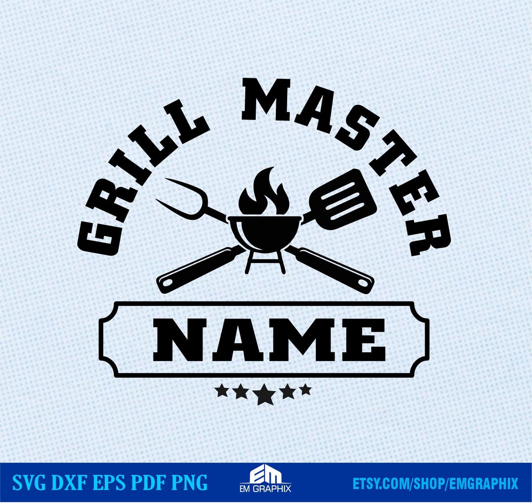 Grill Master Svg, Grill Master Template to Create Personalize Apron, Shirts | BBQ Grill SVG File ...