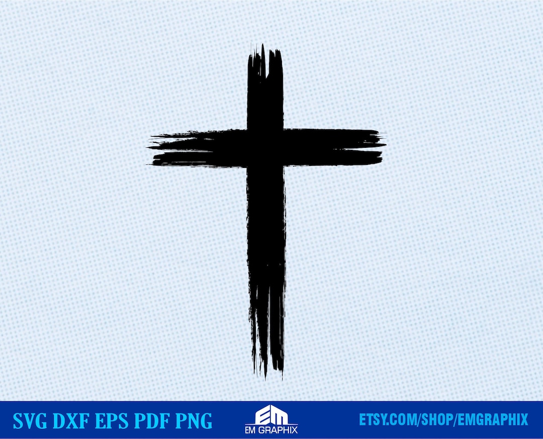 Distressed Cross SVG PNG, Grunge Christian Cross Vector, Rustic Cross ...