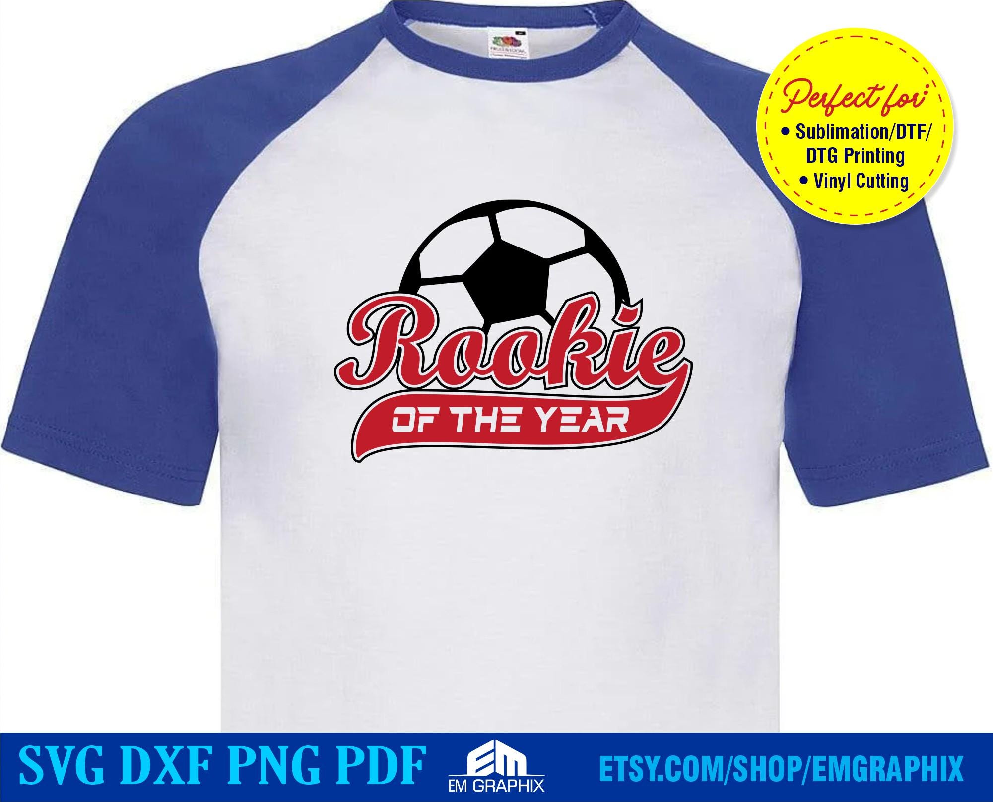 Rookie of the Year Sports SVG Bundle: Baseball, Football, Basketball ...