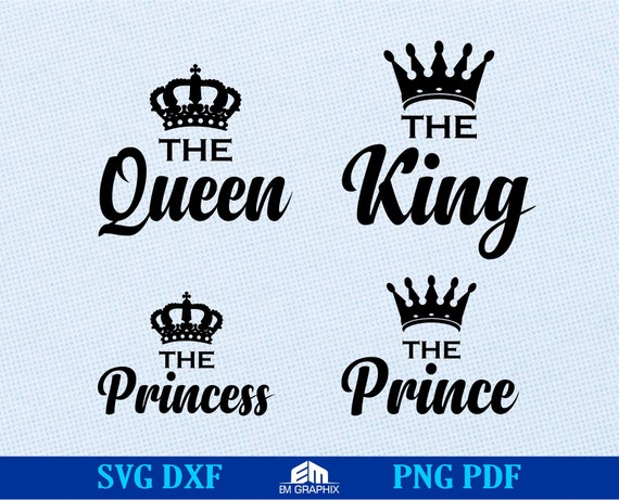 Royal Family Svg the King the Queen Princess Prince | Etsy