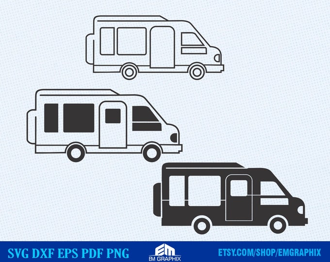 Camper Van SVG / SVG Cut File / Car Decal SVG / Instant Download ...