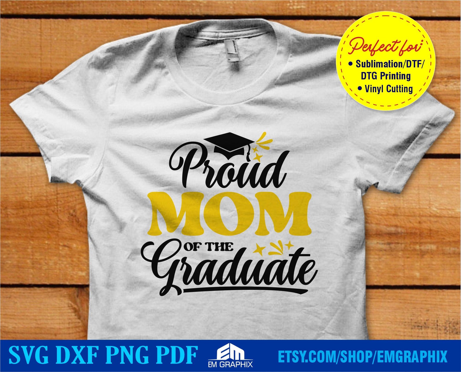 Proud Mom/dad of Graduate SVG: Graduation Shirt Design (digital ...
