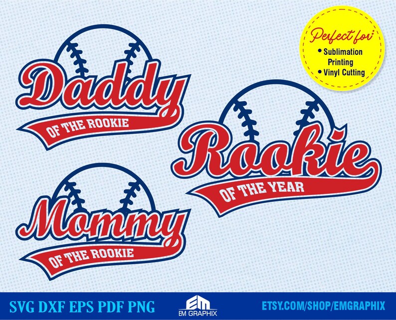 Rookie of the Year Svg Baseball Family Matching Shirt SVG - Etsy