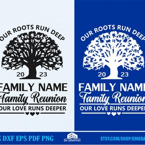 Family Reunion Svg Our Roots Run Deep Customizable Family - Etsy