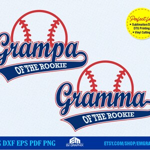 Rookie of the Year SVG, Baseball Birthday SVG, - Grampa of Rookie ...