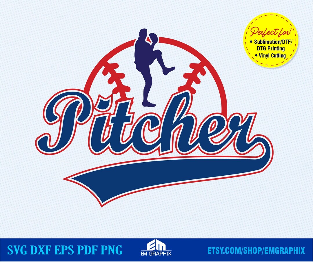 Baseball Pitcher SVG, Baseball Pitcher Shirt Graphics, Softball Pitcher ...