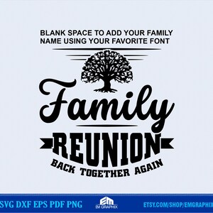 Family Reunion Svg| Back Together Again Svg Png Dxf| Reunion Svg ...