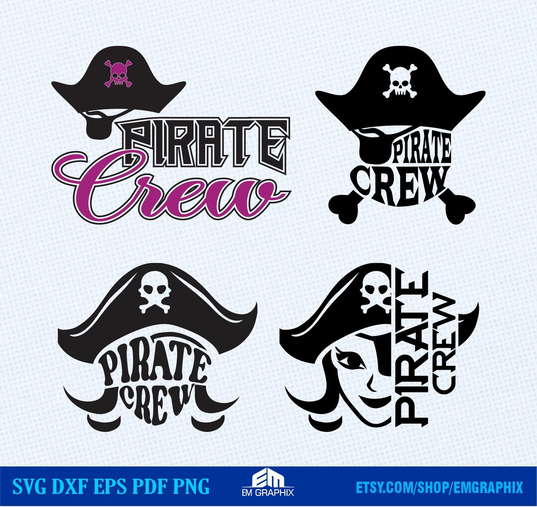 Pirate Crew SVG | Pirate Crew Svg Png Bundle, Pirate Typography Design ...