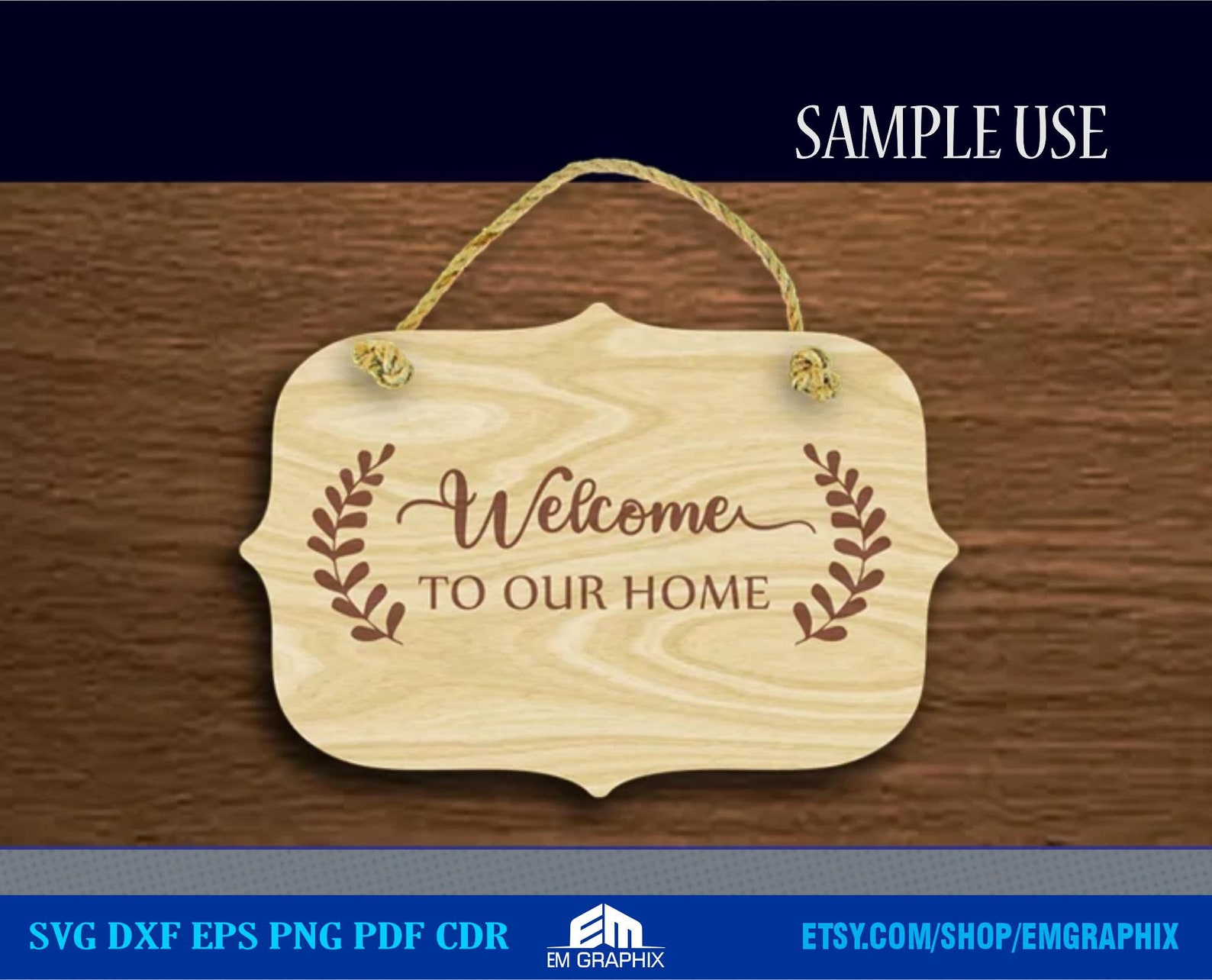 Door Hanger SVG Door Hanger Front Door Sign Svg Dxf Eps Pdf - Etsy