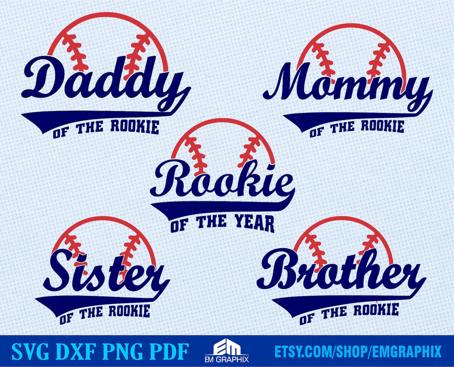 Baseball Theme First Birthday Svg Family Shirts Mommy Daddy - Etsy
