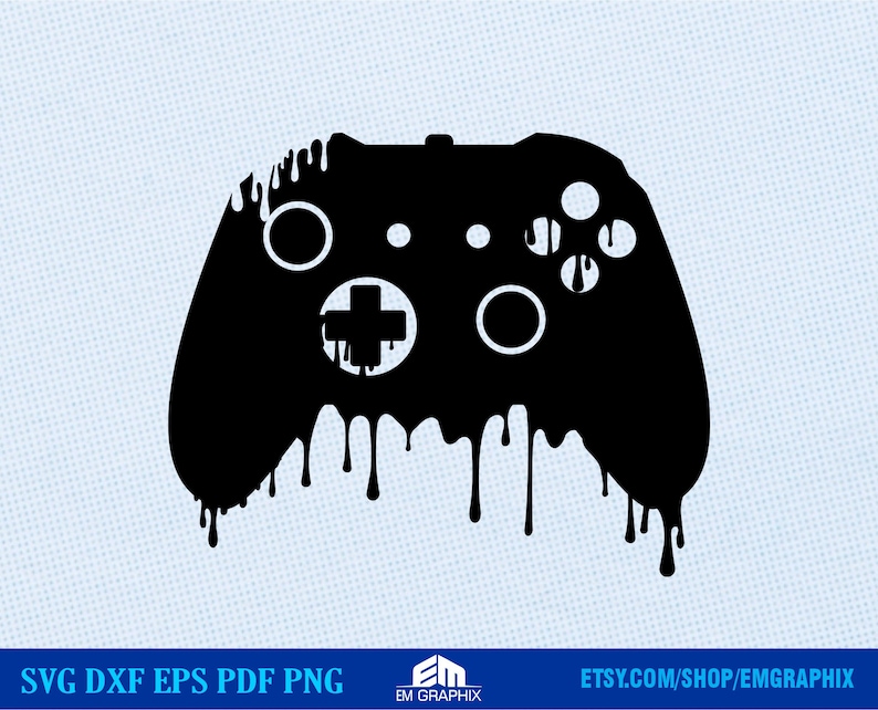 Dripping Video Game Controller Game Console Clip Art Xbox - Etsy