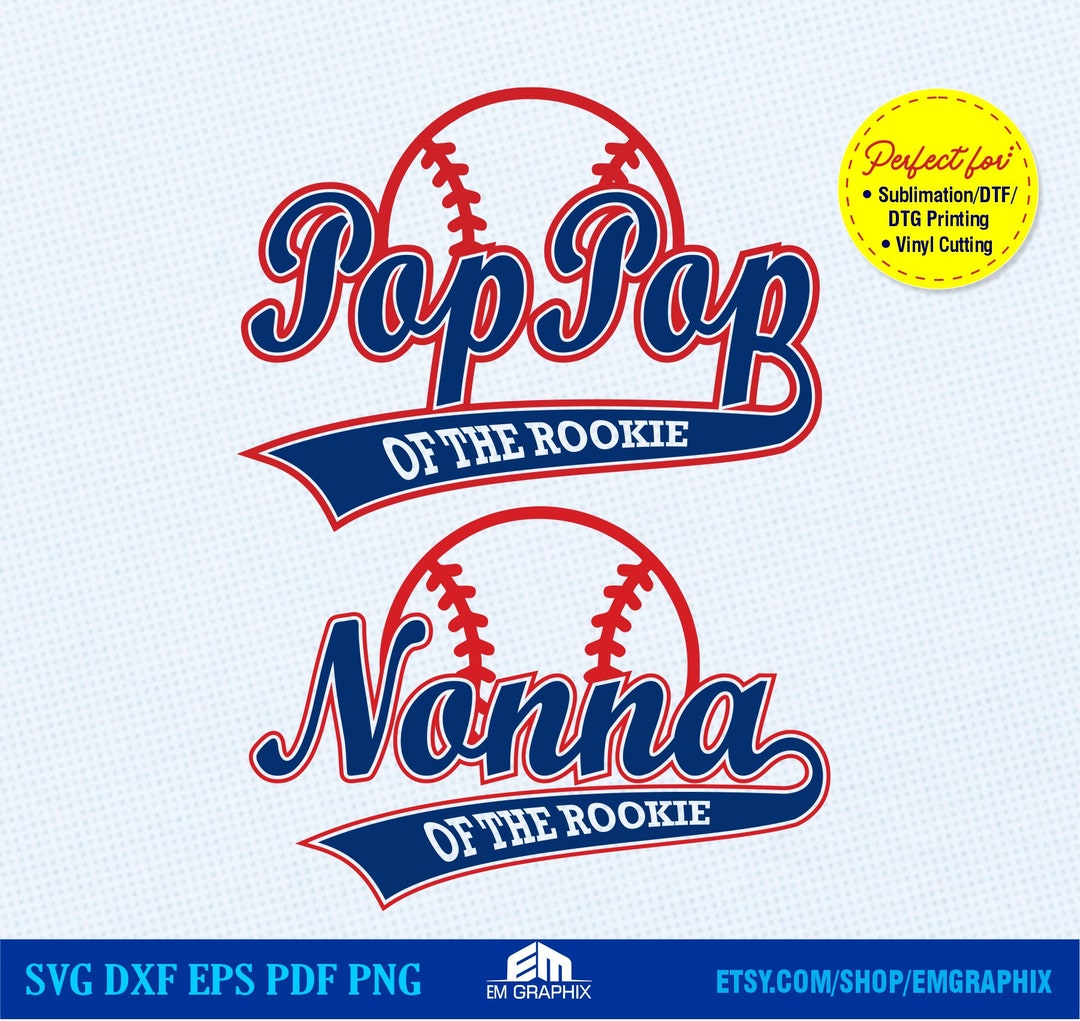 Family of Rookie SVG, Pop Pop of the Rookie, Nonna of the Rookie of the ...