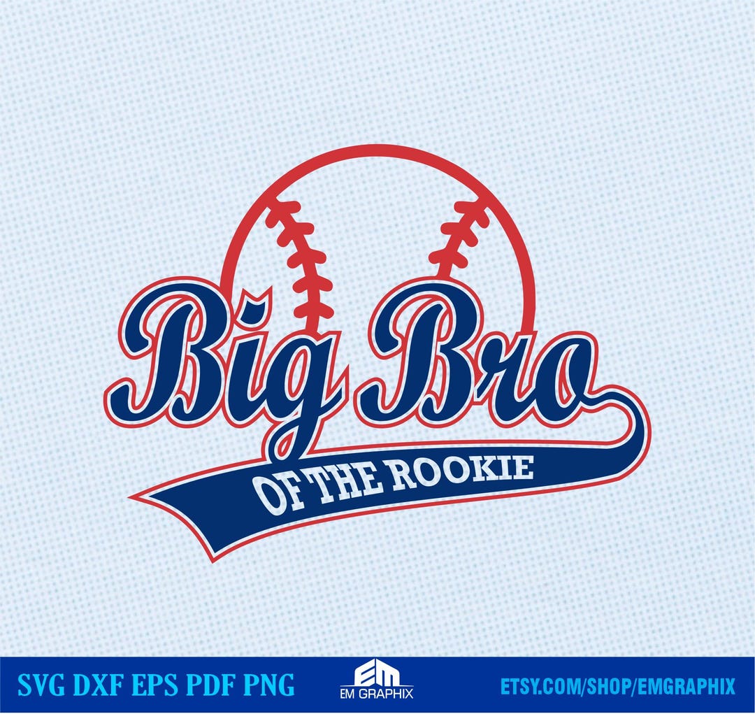 Big Bro of Rookie SVG: Baseball Birthday Shirt (cut Files) - Etsy