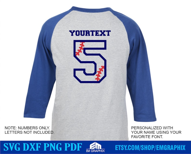 Baseball Numbers | Numbers for Varsity Jersey | Numbers With Baseball ...