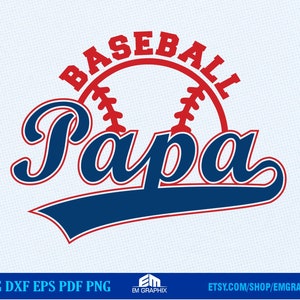 Baseball Papa SVG, Baseball Papa Shirt, Baseball Papa Sublimation ...