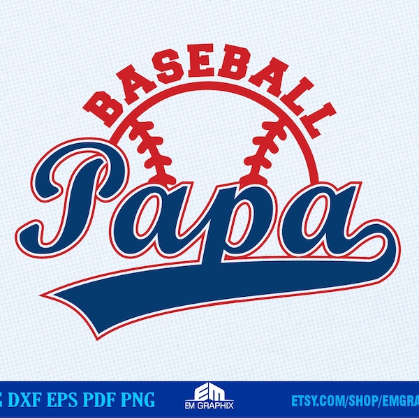 Baseball Papa Svg - Etsy