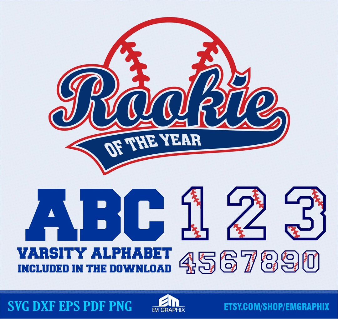 Rookie of the Year SVG: Baseball Birthday Design (digital File) - Etsy