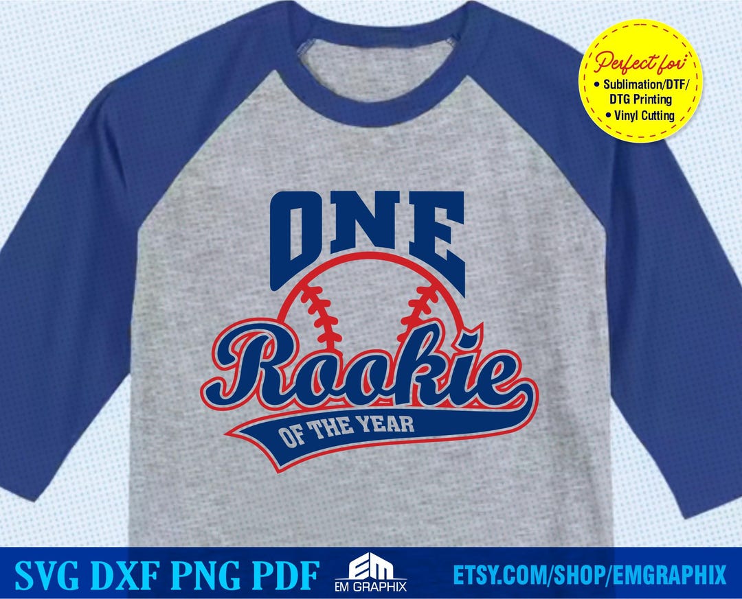 First Birthday Svg, One Rookie SVG, Baseball Shirt SVG, Rookie of the ...
