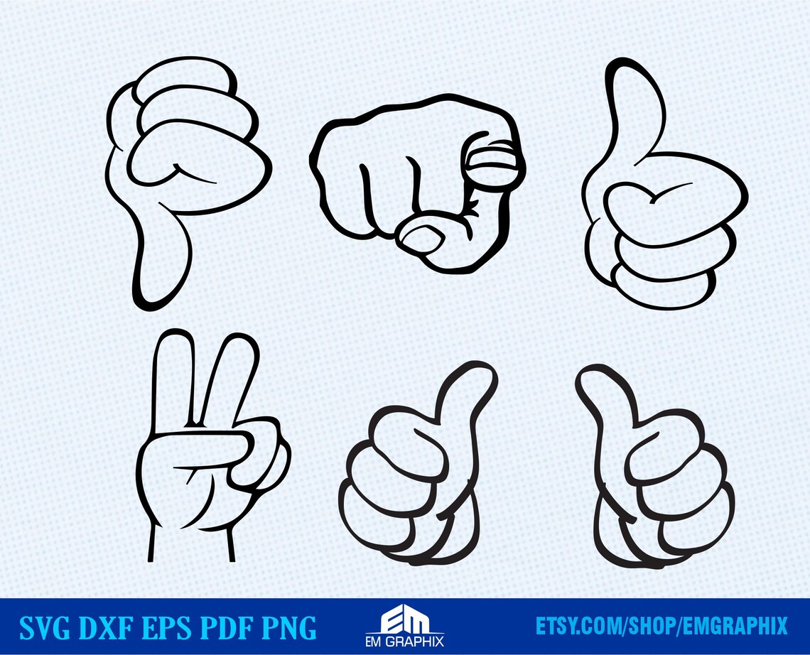 Hand Signs Svg Thumbs SVG File Thumbs Vector Hand Signs - Etsy