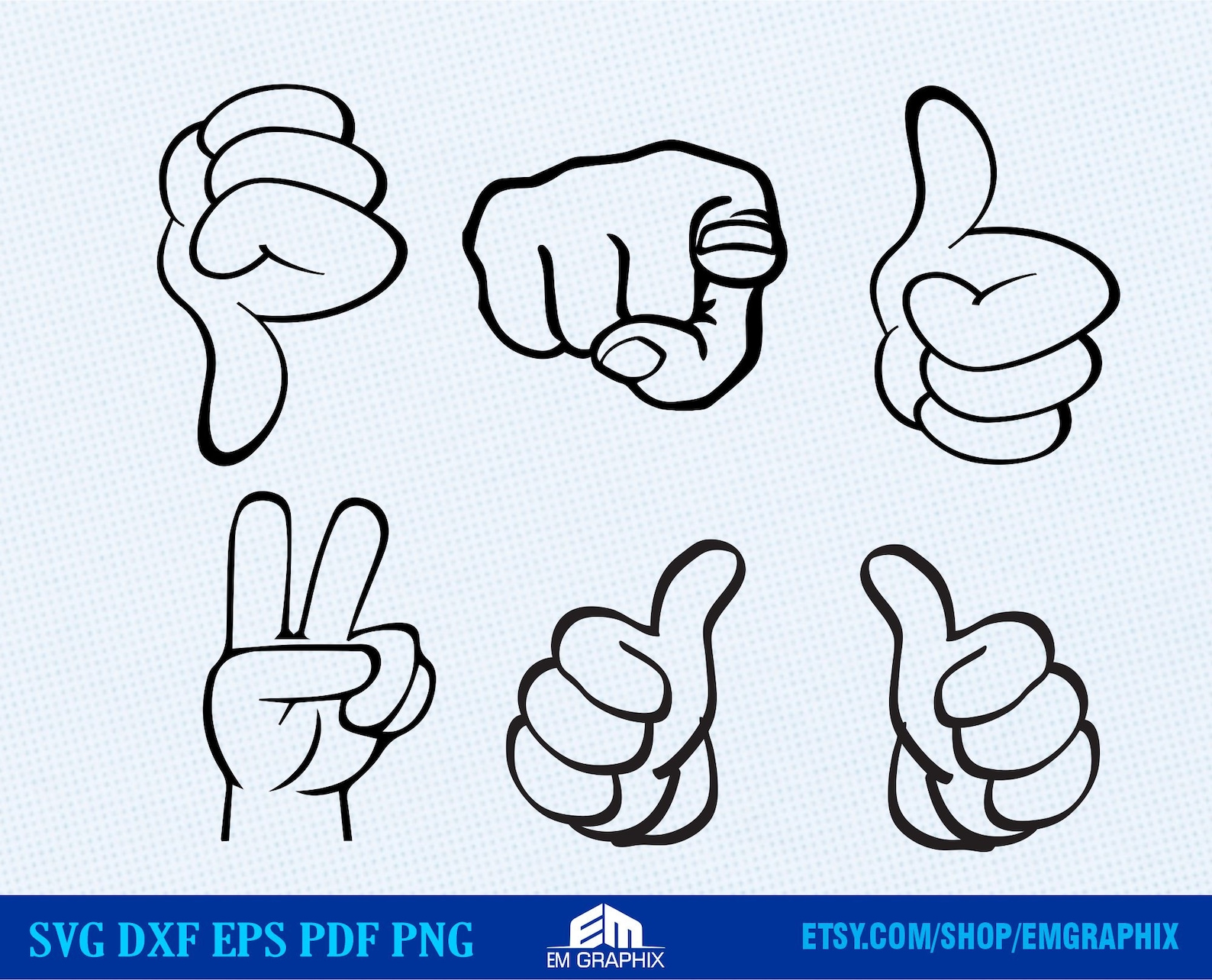 Hand Signs Svg Thumbs SVG File Thumbs Vector Hand Signs - Etsy