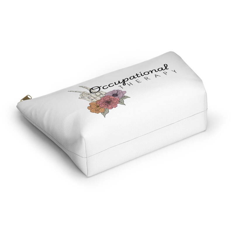 Hand Therapy Zipper Pouch, Skeleton Hand & Floral Design, OT PT Hand ...
