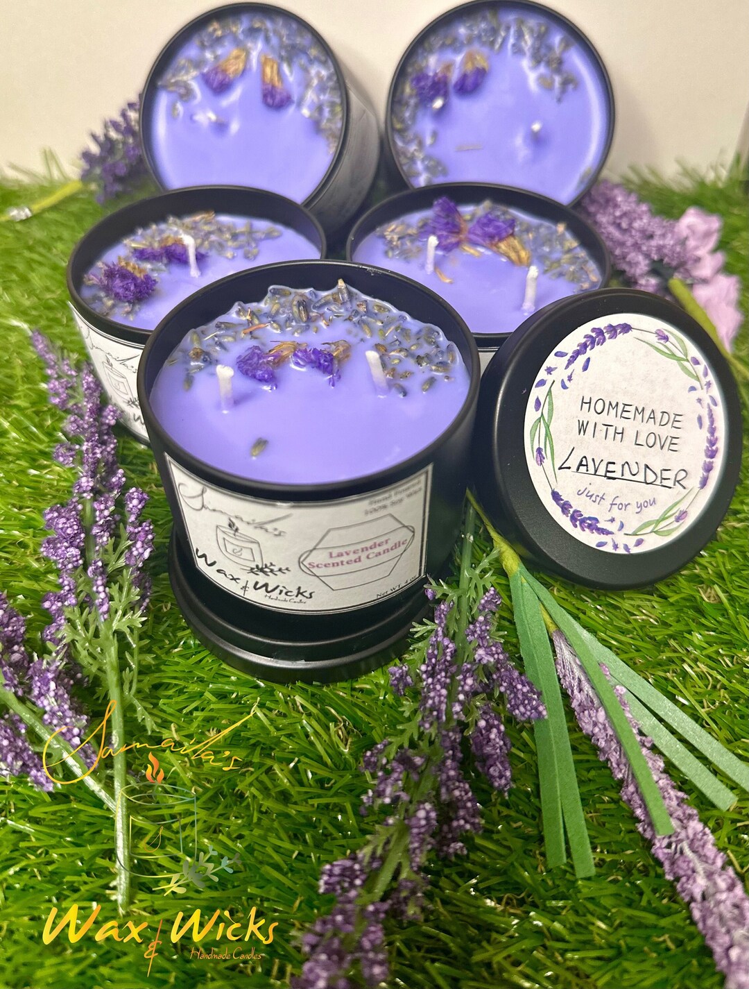 Lavender Scented Candles 4oz - Etsy