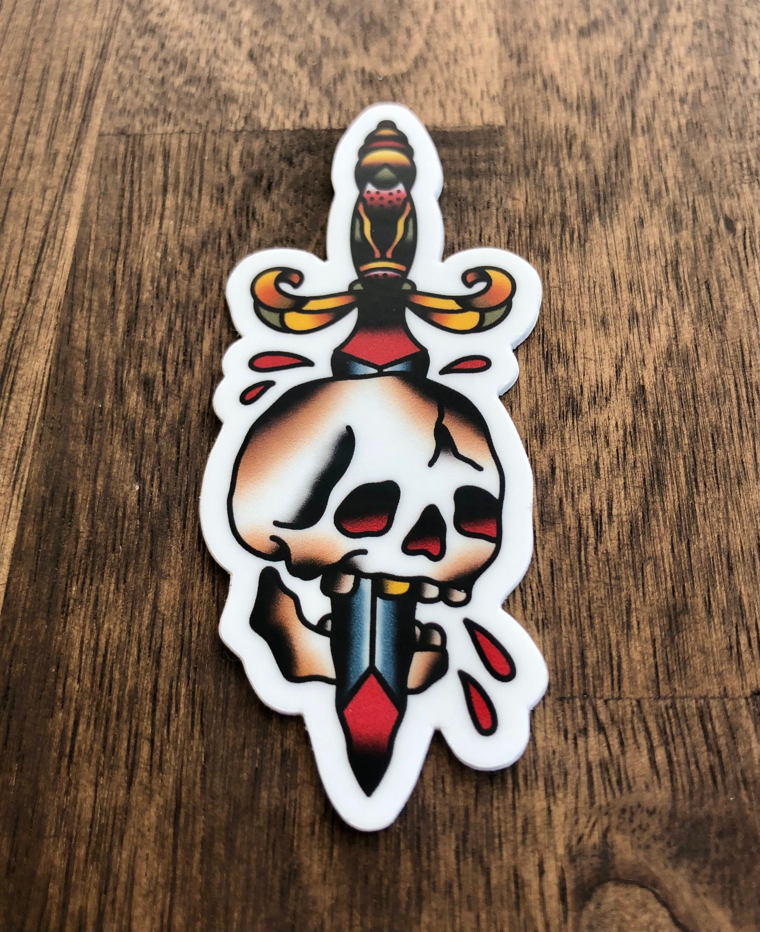 Traditional Skull And Dagger Flash