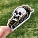 Skull and Coffin vinyl Sticker - Etsy