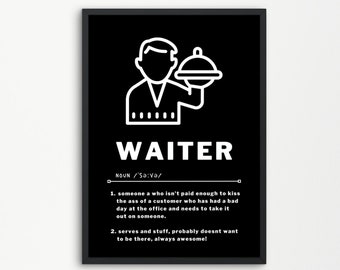 Waiter Art Print - Etsy