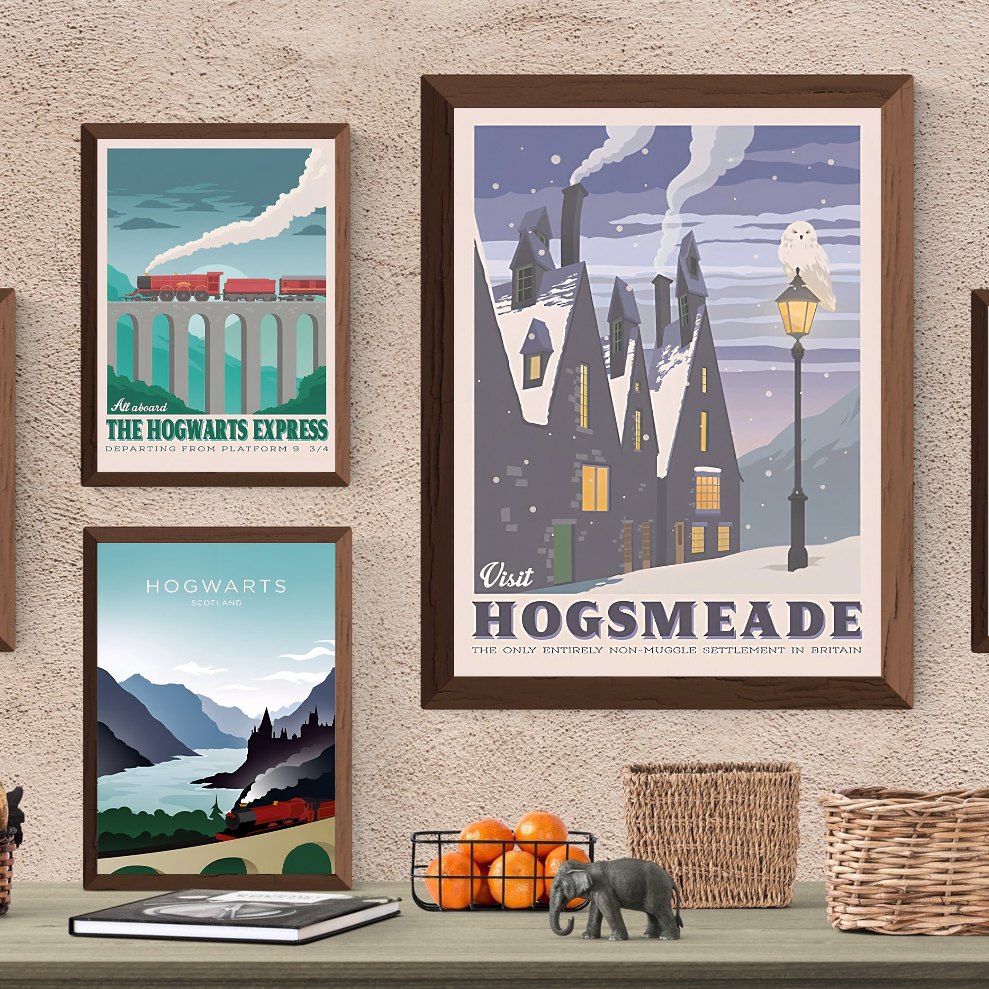 Harry Potter Movie Poster - Hogsmeade Travel Poster sold by Abundant ...
