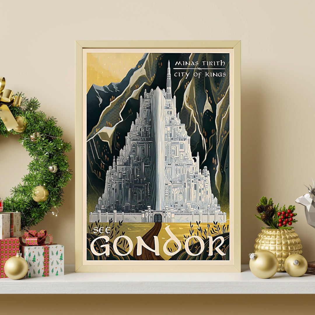Herr Der Ringe Poster LOTR Gondor Retro Reise Wandkunst - Etsy.de