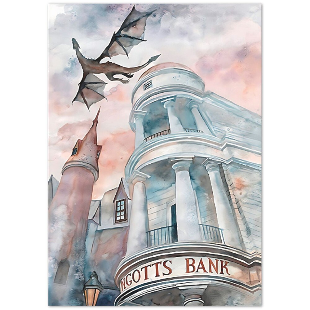 Harry Potter Movie Poster - Gringotts Bank Travel Poster sold by Daisy ...