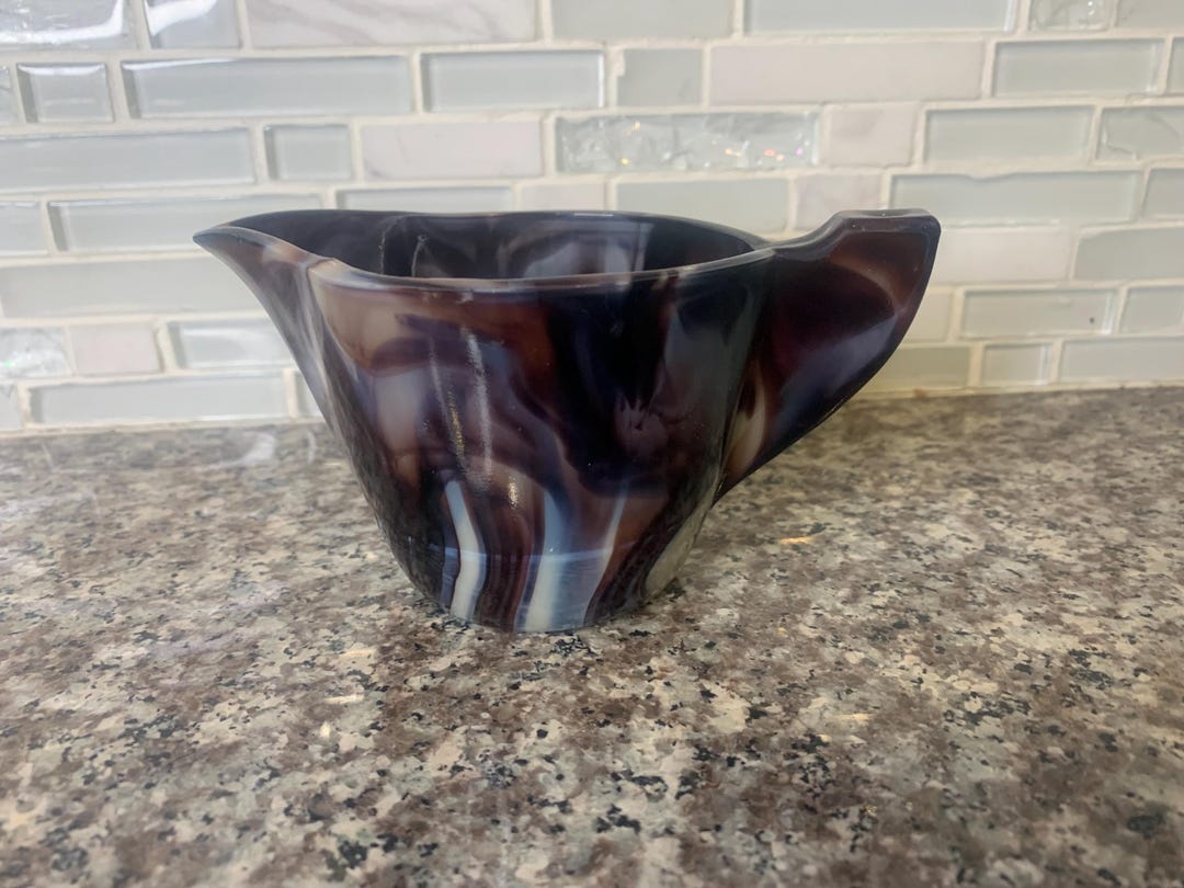 Antique Purple Slag Glass Creamer Pitcher | Rare | - Etsy