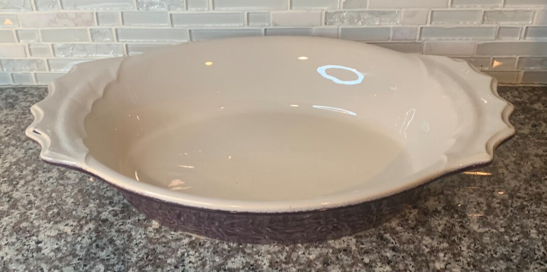 Vintage Appolia Ceramic Casserole Dish | Holly Berry | Purple ...