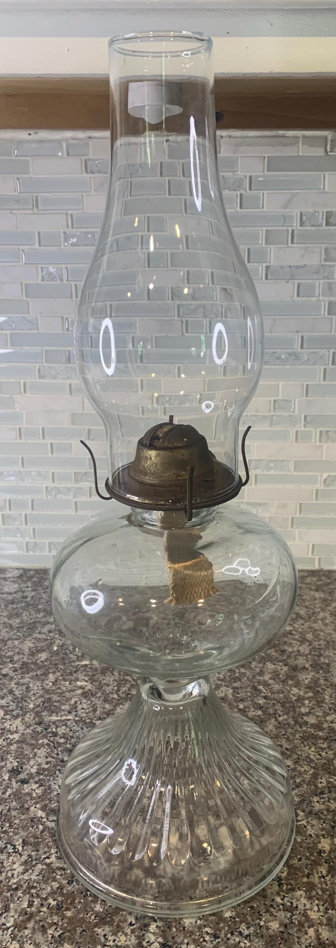 Vintage 1940s P&A Risdon Mfg Co. Danbury CT Clear Glass Kerosene/oil ...