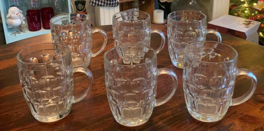 Vintage Set of 6 Britannia Beer Mugs | Arcoroc | France | - Etsy