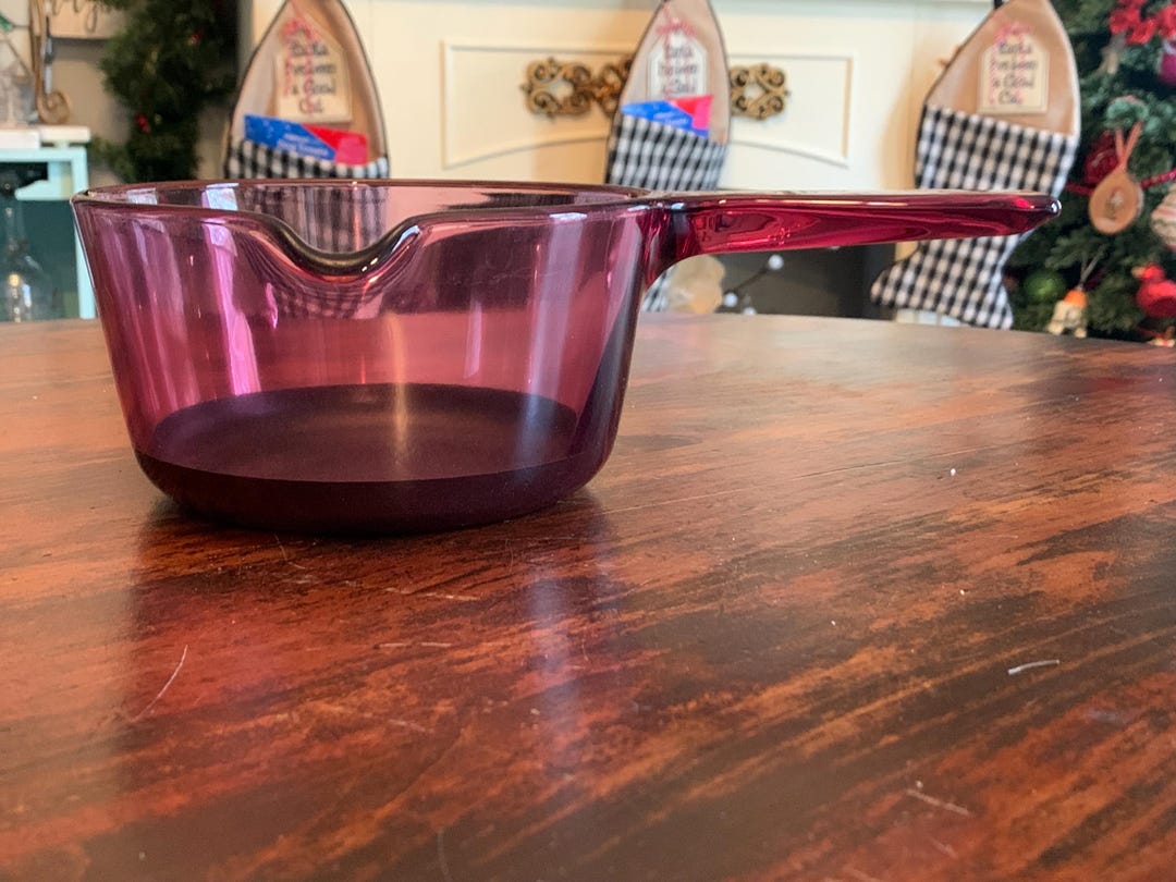 Vintage Visions Corning Ware Cookware Cranberry 1 Quart/liter Saucepan ...