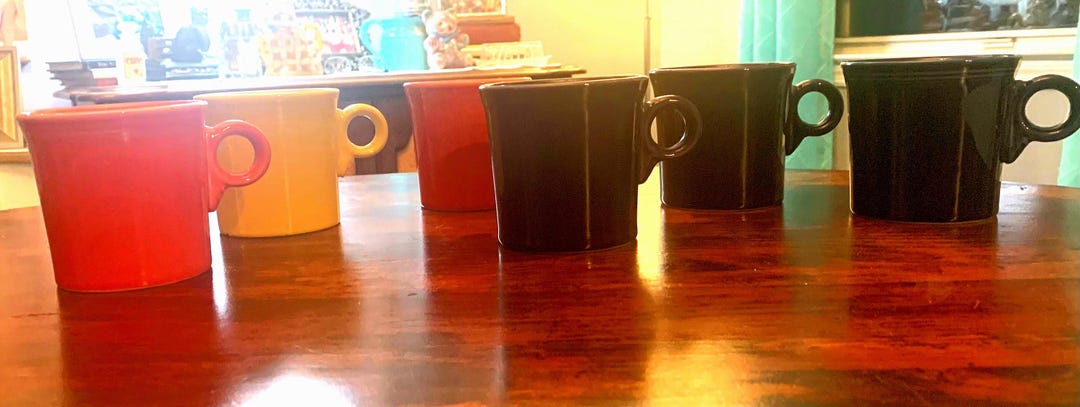 Vintage Set of 6 Fiesta Ware Coffee Mugs - Various Colors - Etsy