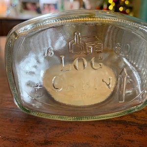 One Vintage Log Cabin Country Kitchen Syrup Bottle | Collectors Flask ...