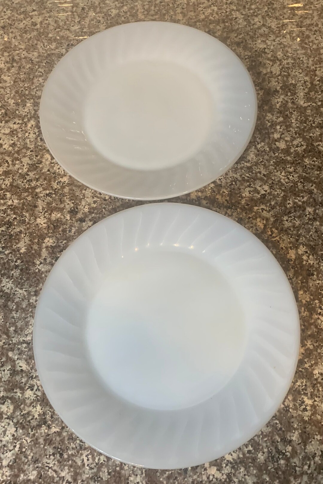 Vintage Set of 2 Fire-king Swirl Azur Ite Blue Dinner Plates - Etsy
