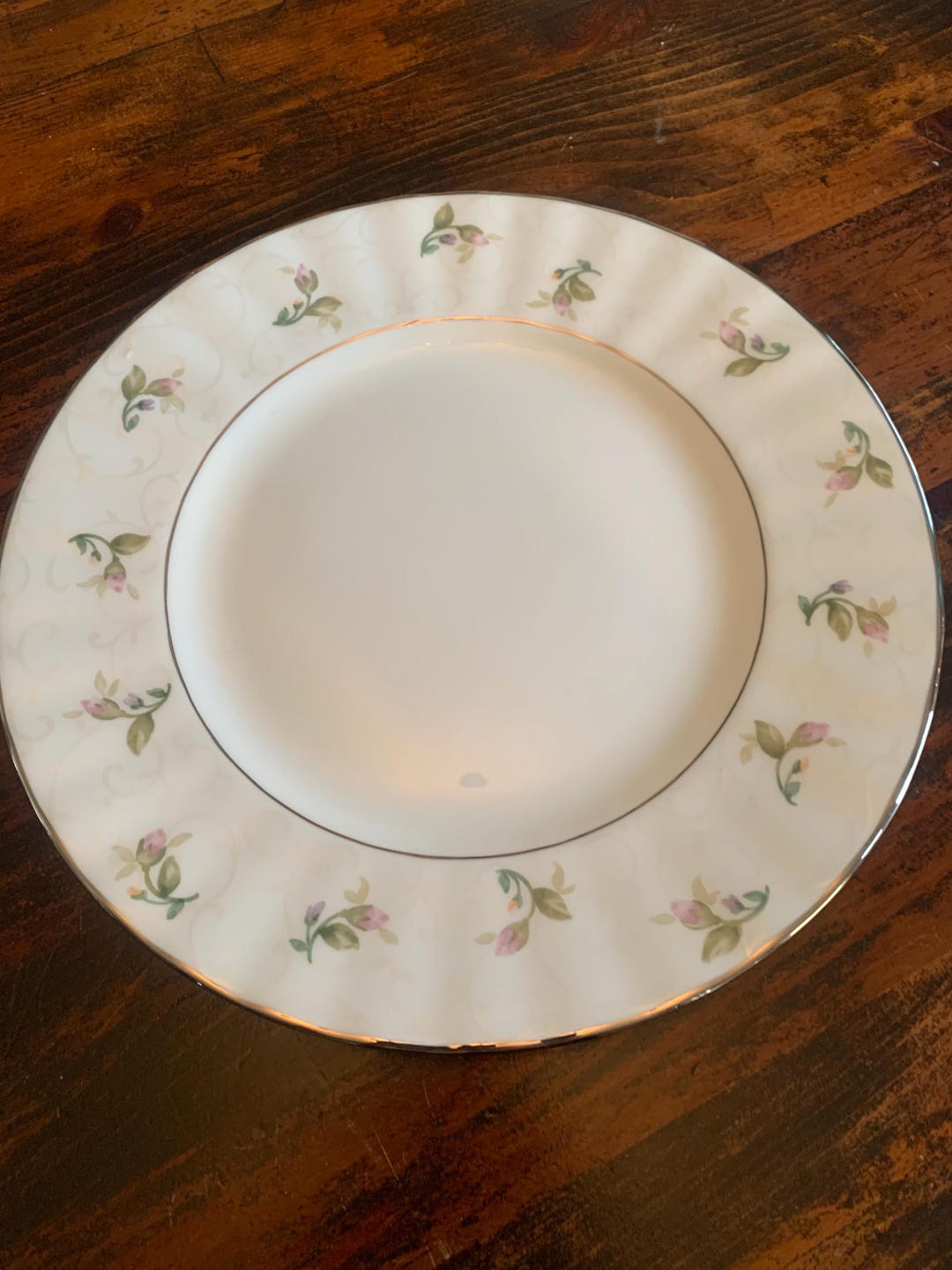 Lady Anne Gorham Dinner Plate | Silver Rim, Floral Design - Etsy